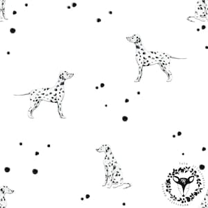 Watercolor Dogs Seamless Pattern Digital Paper Dogs Birthday Tiff Cute ...