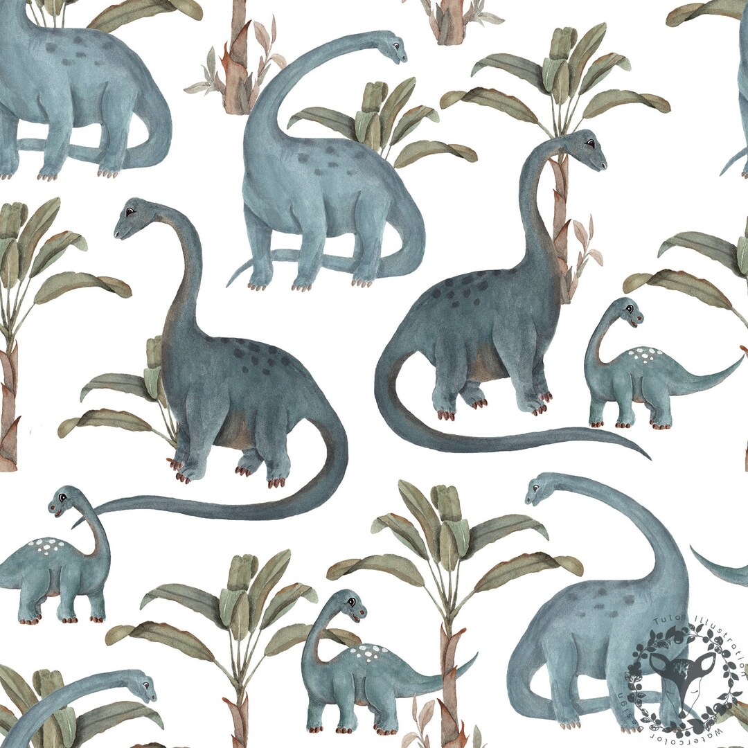 Dinosaurs Fabric Seamless Pattern, Surface Pattern, Fabric Pattern ...
