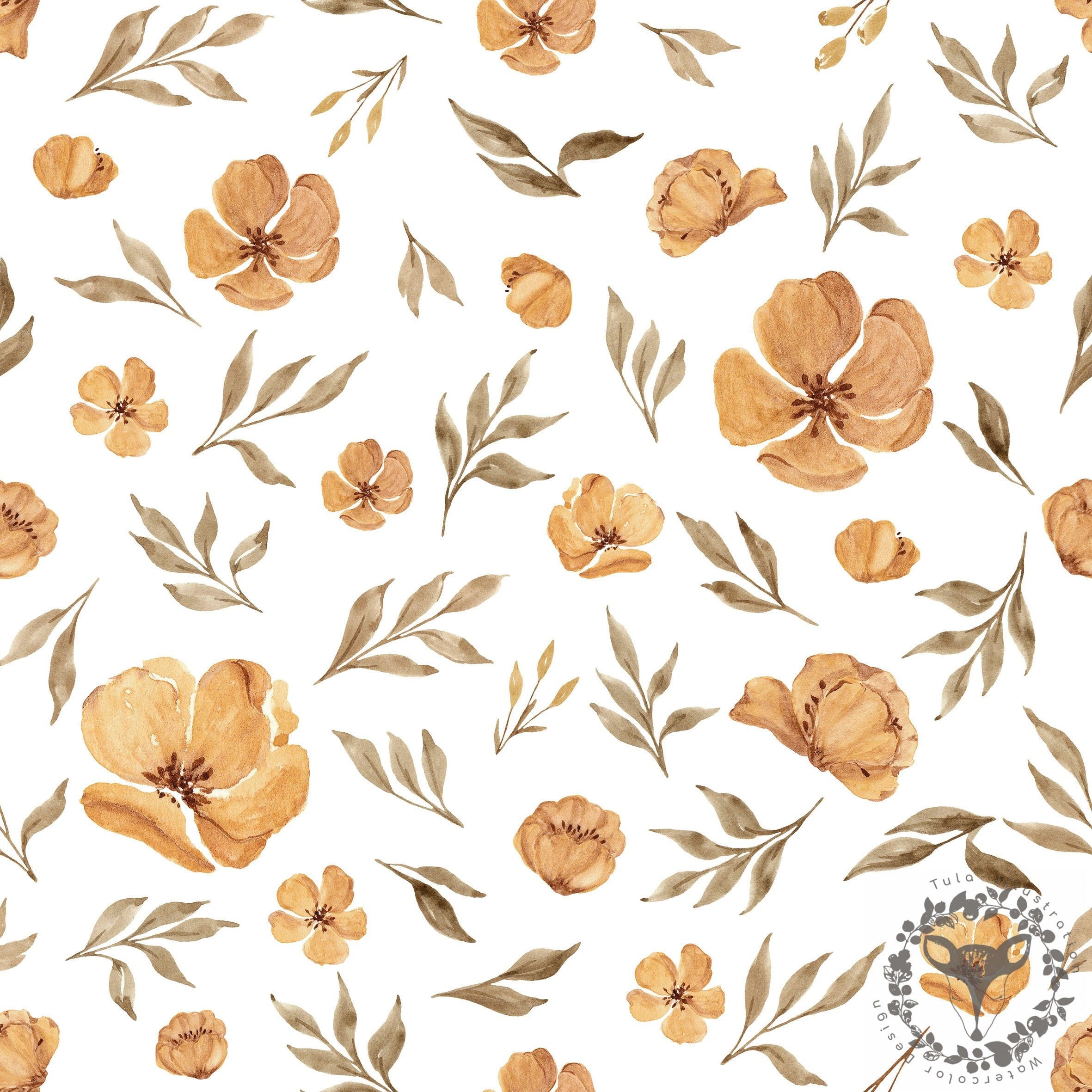 Floral Fabric Design, Seamless Flower Pattern (digital Download) - Etsy