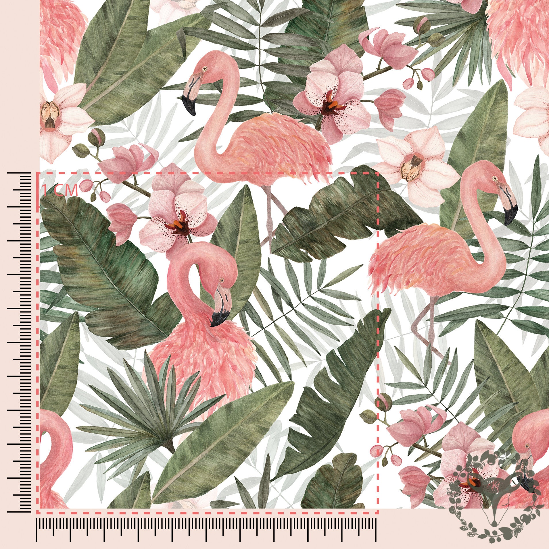 Flamingos Design, Surface Pattern INSTANT Download,tropical Watercolor ...