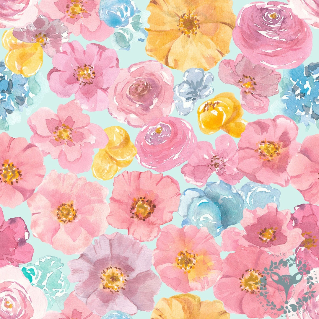 Seamless Pastel Floral Patterns, Seamless Spring Floral Patterns ...