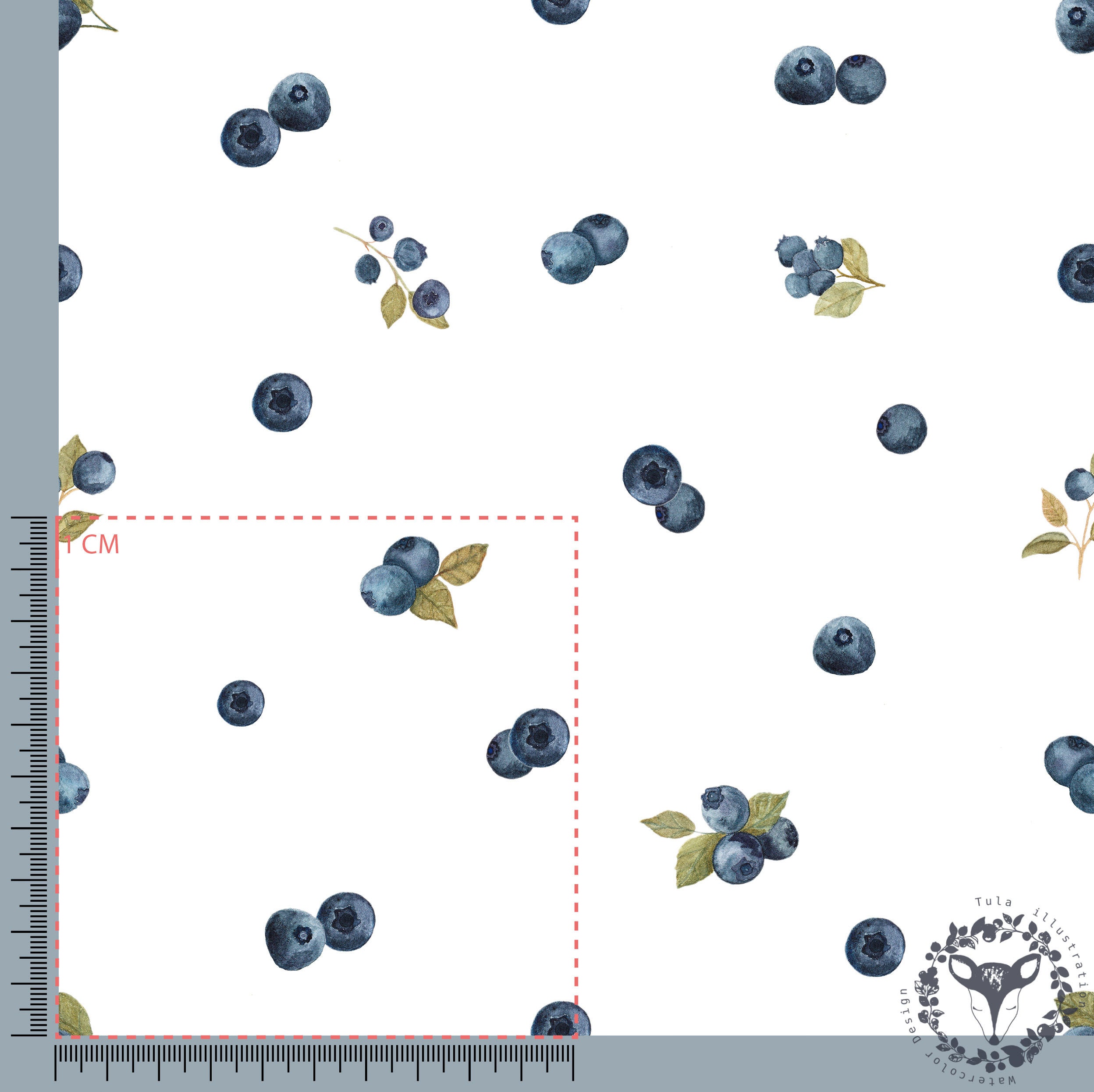 Berries Watercolour Fabric Design, Seamless Pattern Files, Surface ...