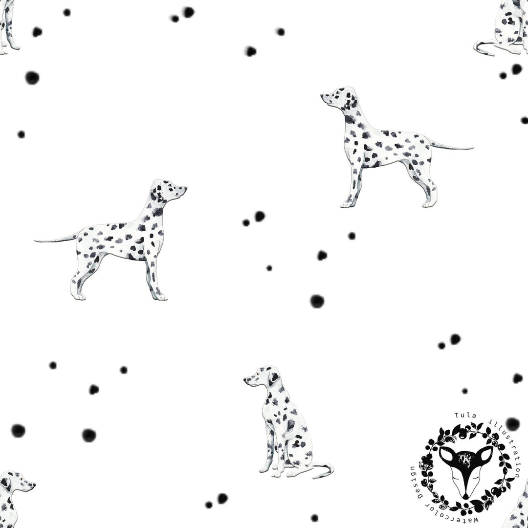 Watercolor Dogs Seamless Pattern Digital Paper Dogs Birthday Tiff Cute ...