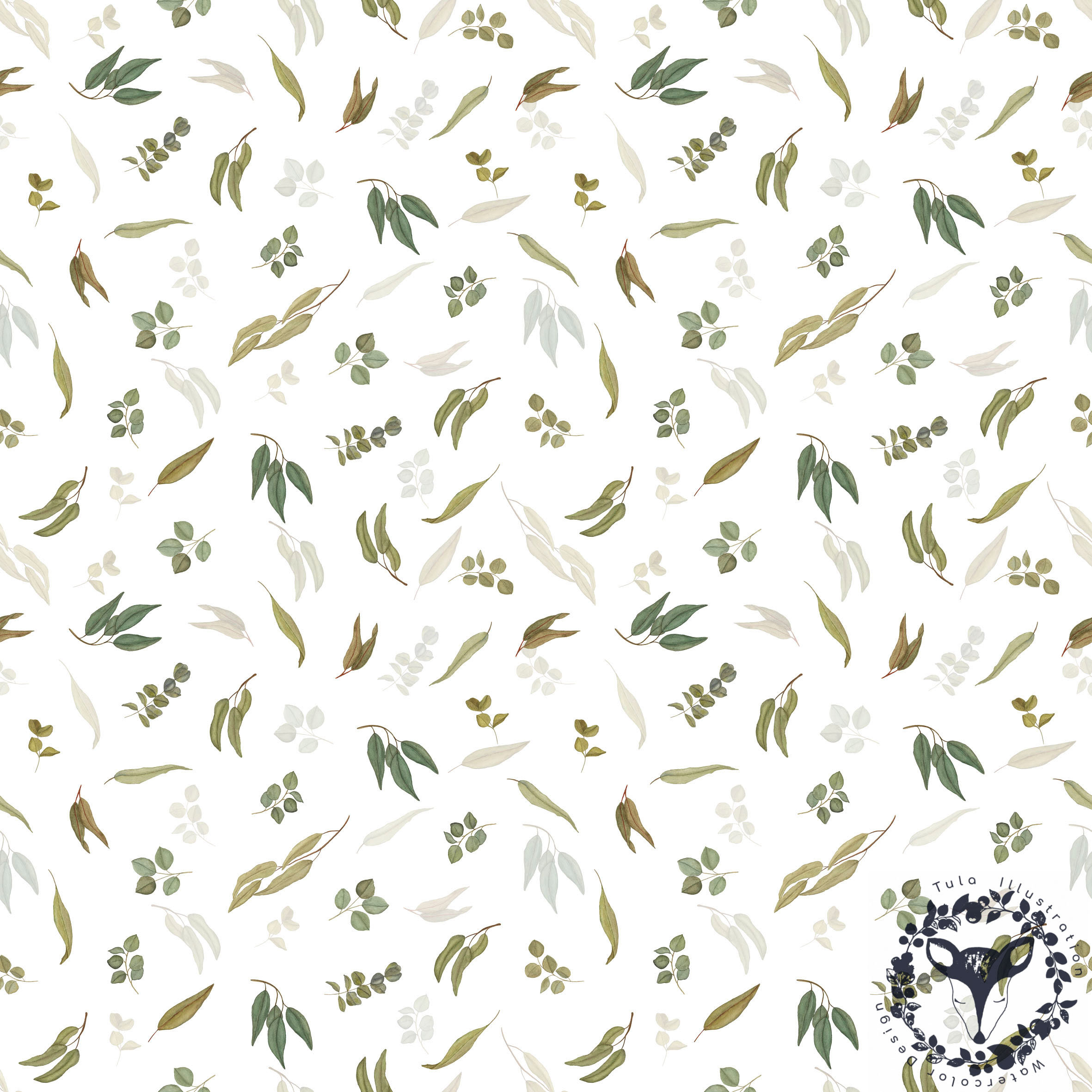 Watercolor Eucalyptus Patterns, Eucalyptus Print, Leaves Digital Paper ...