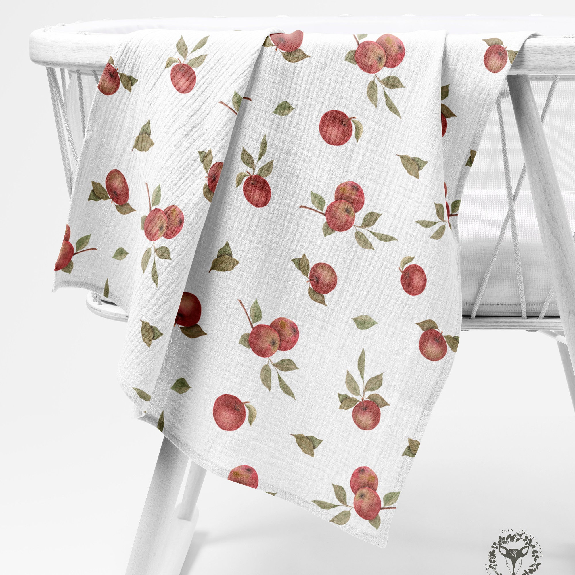 Apples Watercolour Fabric Design, Seamless Pattern Files, Surface ...