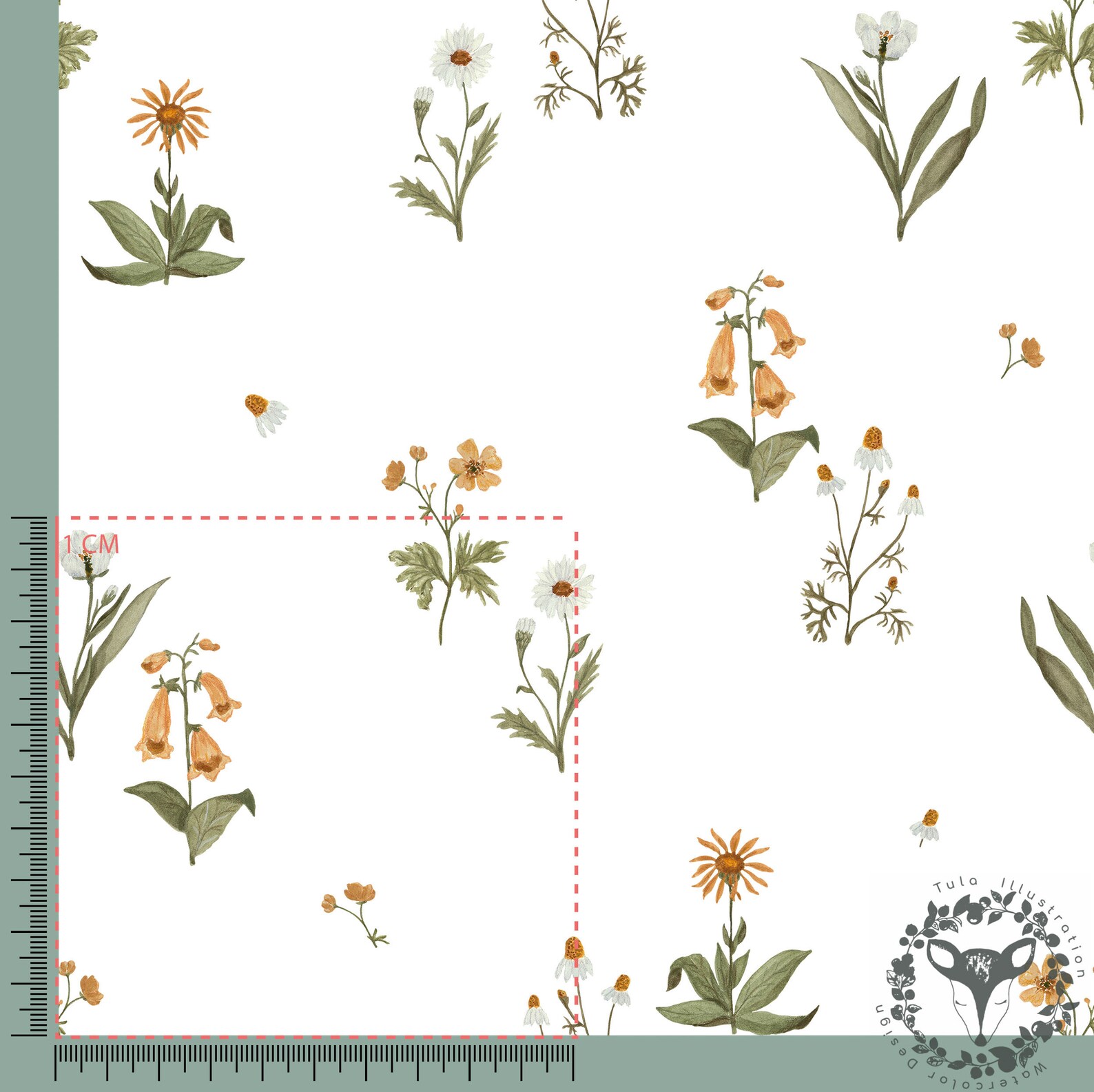 Floral Seamless Fabric Design, Floral Design, Spring Design, Seamless ...
