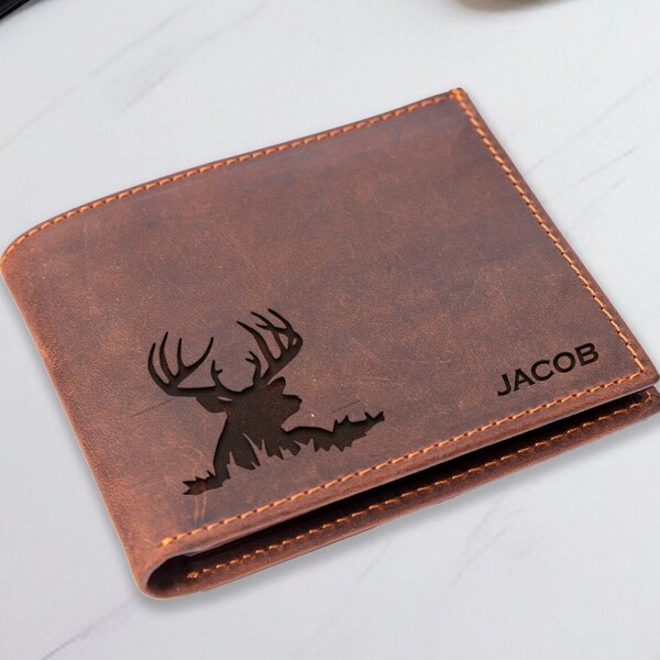 Deer Leather Wallet - Etsy