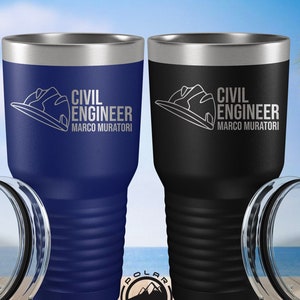 Custom Civil Engineer Tumbler, Civil Engineer Water Bottle, Gifts for ...
