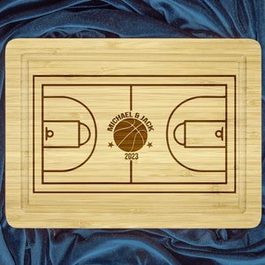 Personalized Basketball Court Cutting Board, Basketball Theme Gifts ...