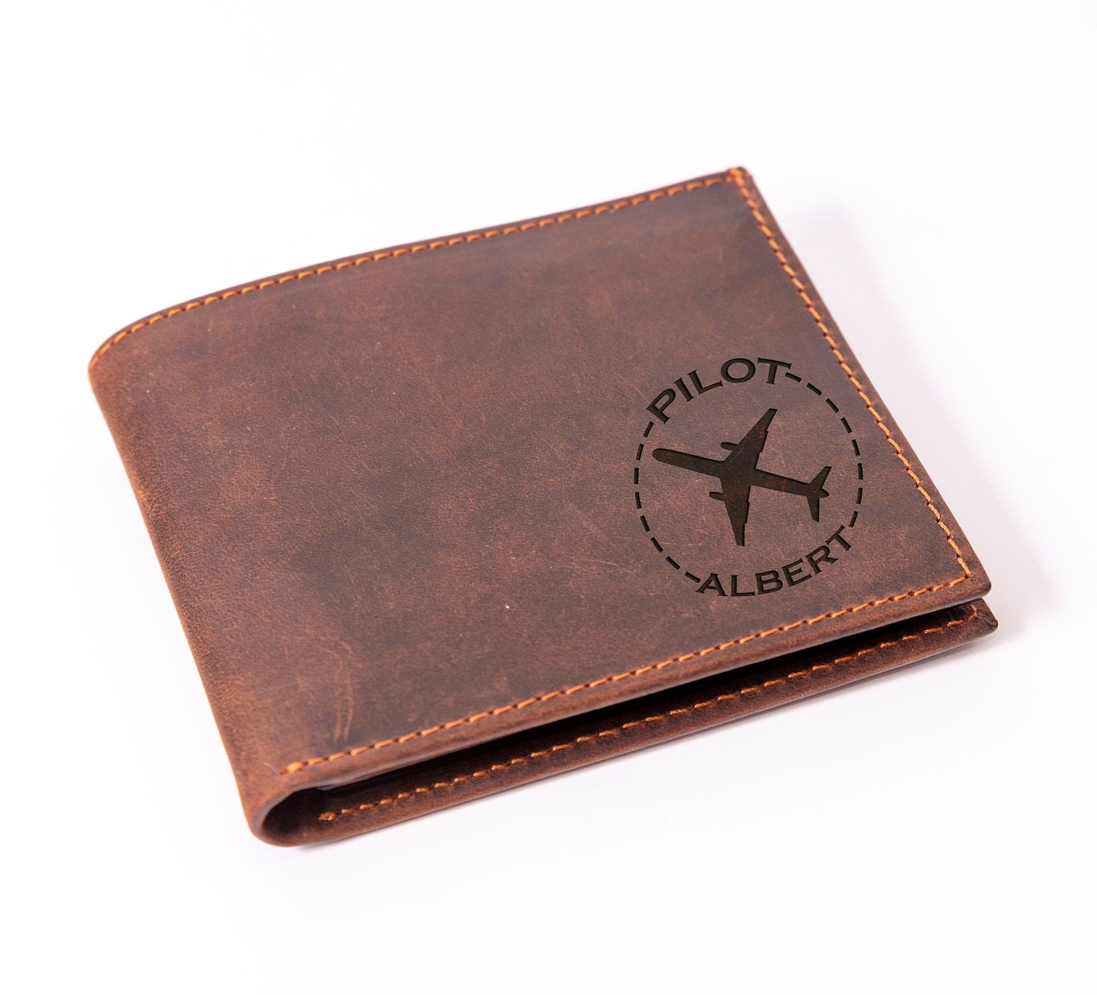 Personalized Pilot Gift, Engraved Pilot Wallet, Custom Gifts for Pilot ...