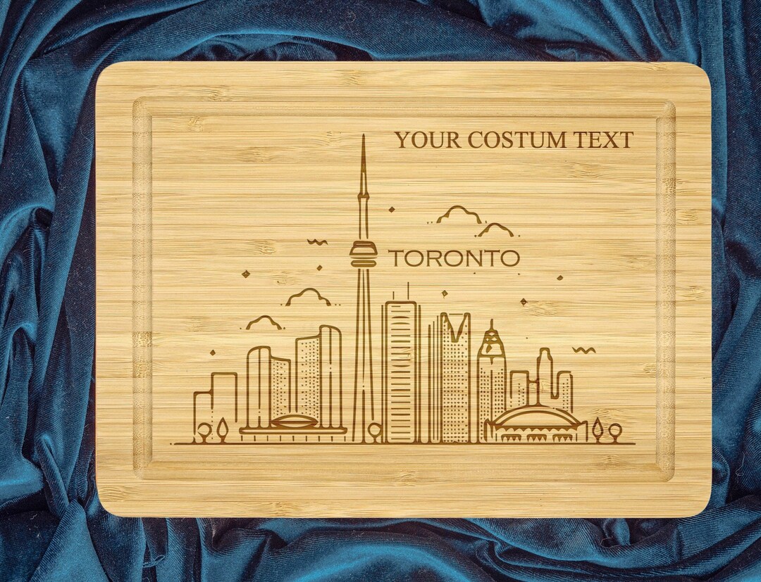 Custom Toronto Cutting Board, Housewarming Gift, Toronto Skyline ...