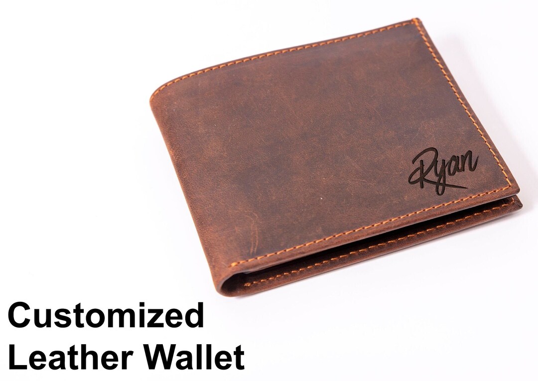 Personalized Name Wallet, Custom Leather Wallet, Wallet Gift, Fathers ...