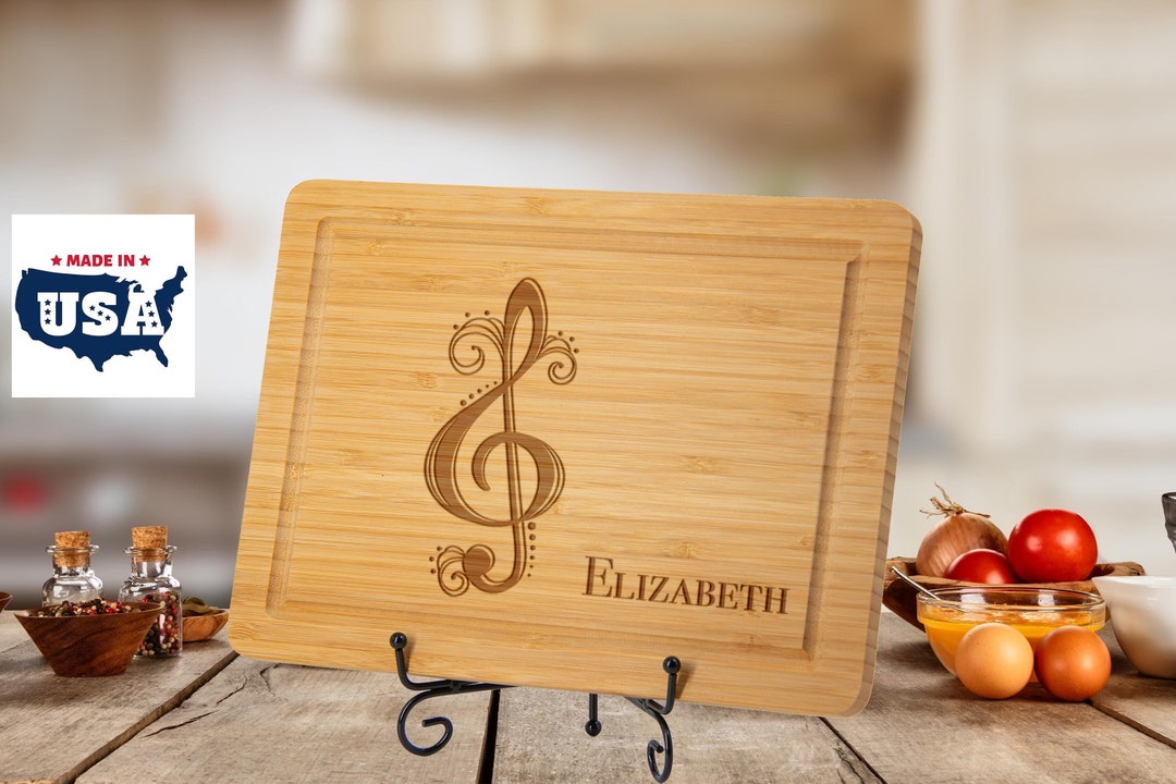 Personalized Treble Clef Cutting Board, Music Note Decor, Unique Gift ...