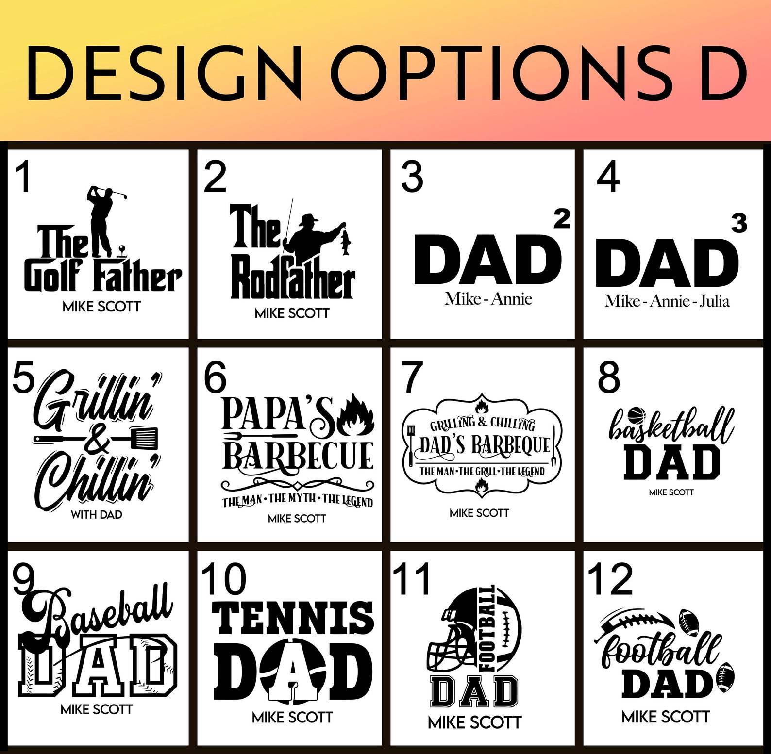 Dad 2 Tumbler, Dad Square Tumbler, Unique Gift for Dad, Fathers Day ...