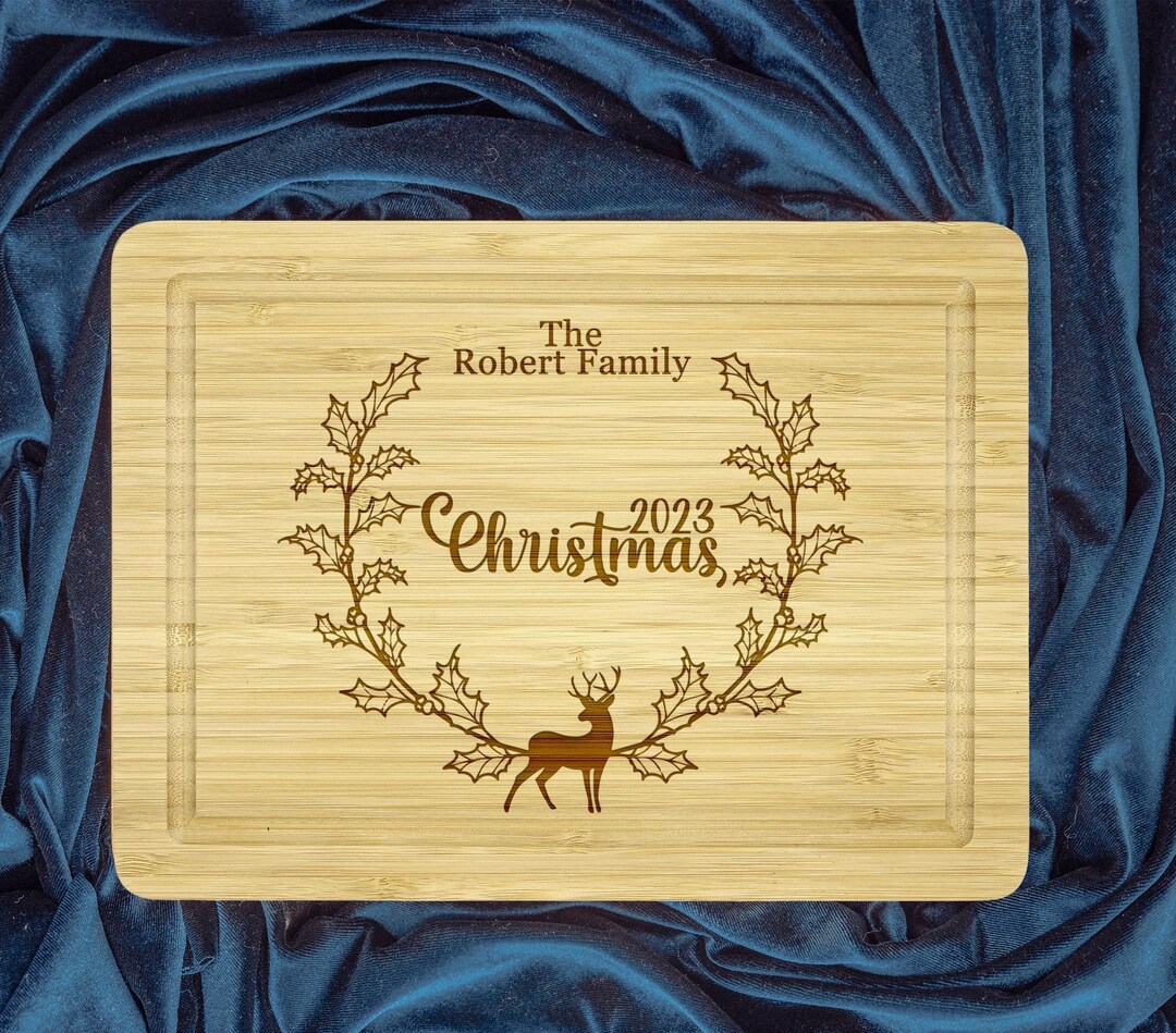 Family Christmas Board Custom Christmas Serving Board - Etsy