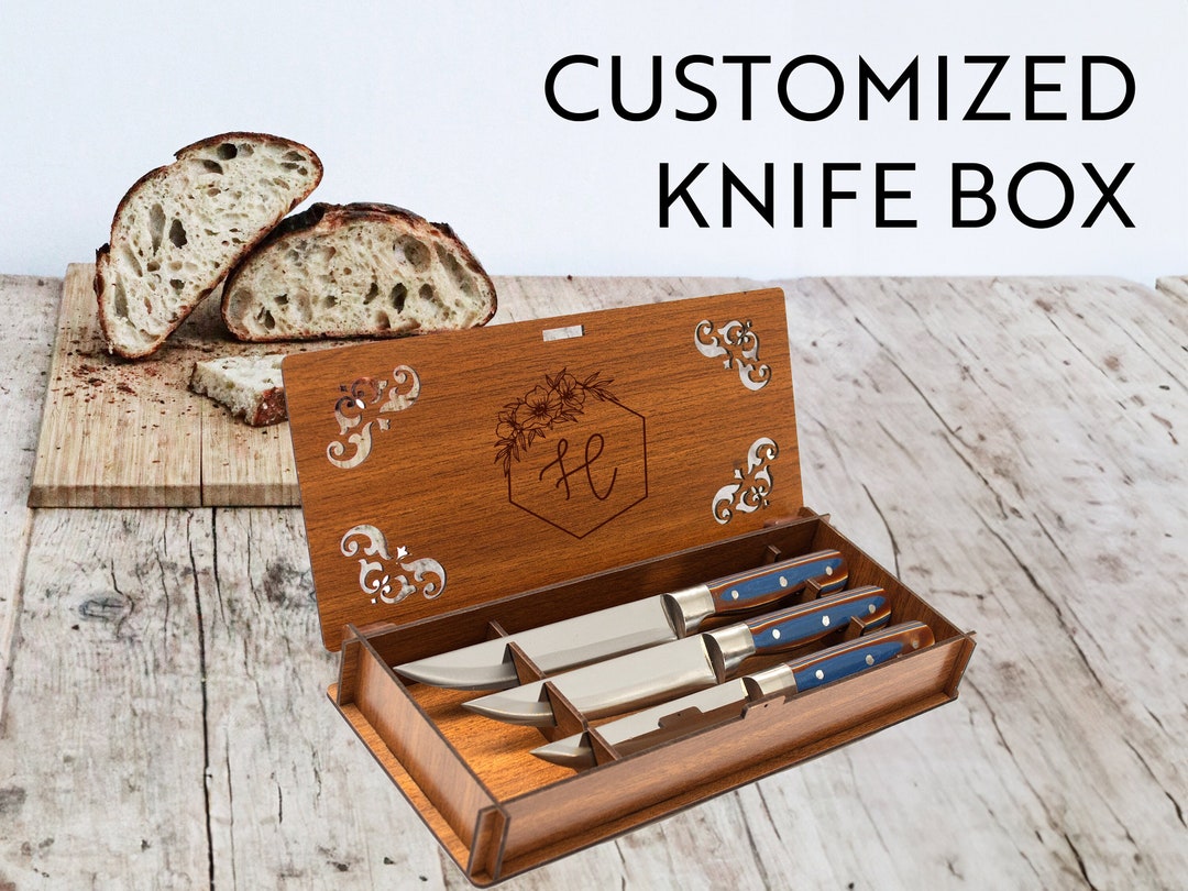 Personalized Knife Set With Box, Personalized Gift for Mother, Mom's ...