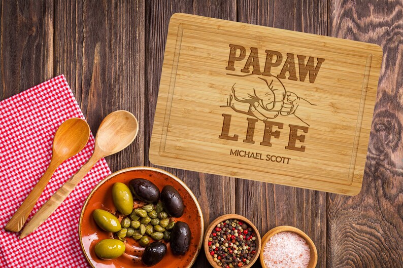 Papaw Life Cutting Board, Gift for Fathers Day, Birthday Gift for Papa ...