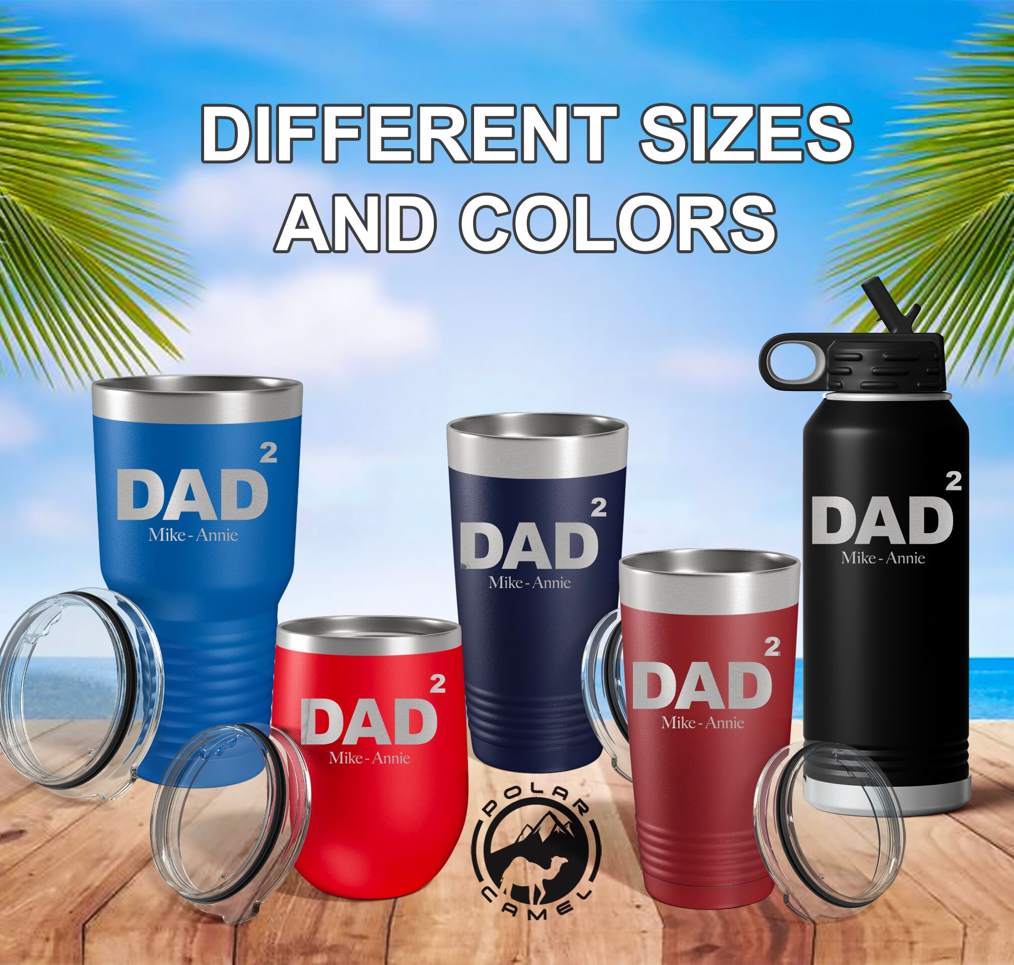 Dad 2 Tumbler, Dad Square Tumbler, Unique Gift for Dad, Fathers Day ...