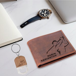 Personalized Golf Wallet, Engraved Golfer Wallet, Leather Wallet Gift ...