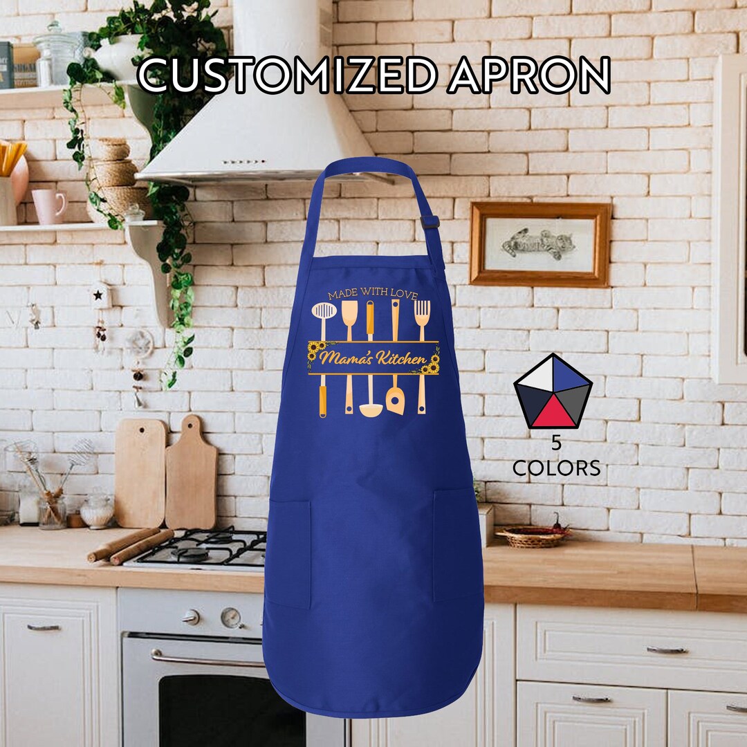 Mama's Kitchen Apron, Unique Mommy Apron, Mom Apron With Pockets ...