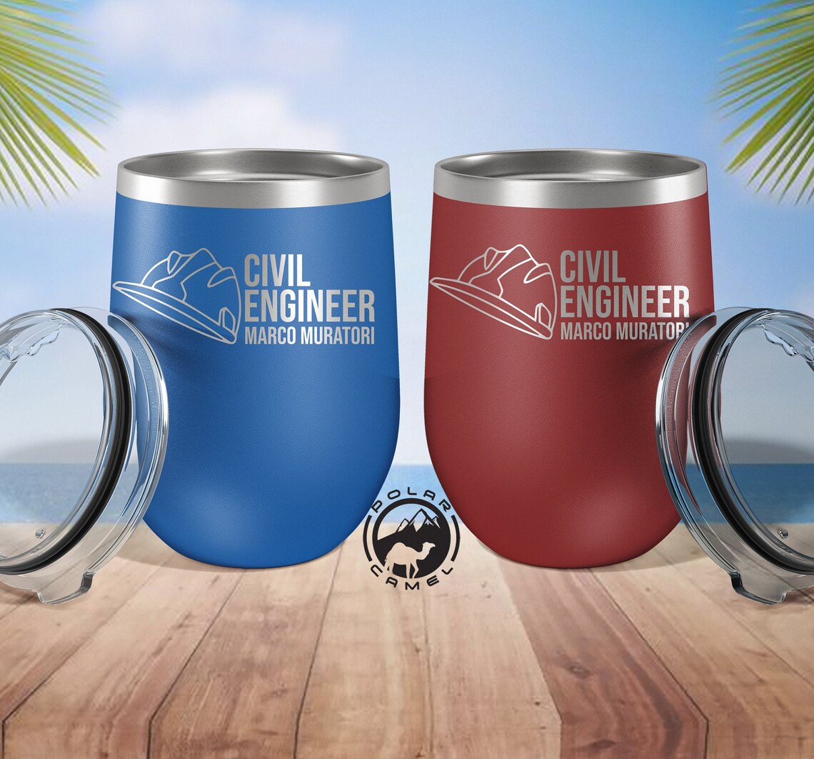 Custom Civil Engineer Tumbler, Civil Engineer Water Bottle, Gifts for ...