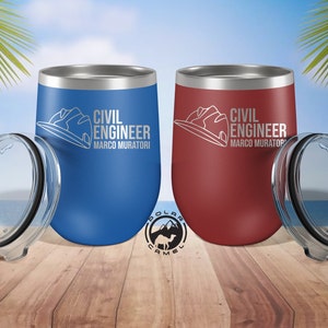 Custom Civil Engineer Tumbler, Civil Engineer Water Bottle, Gifts for ...