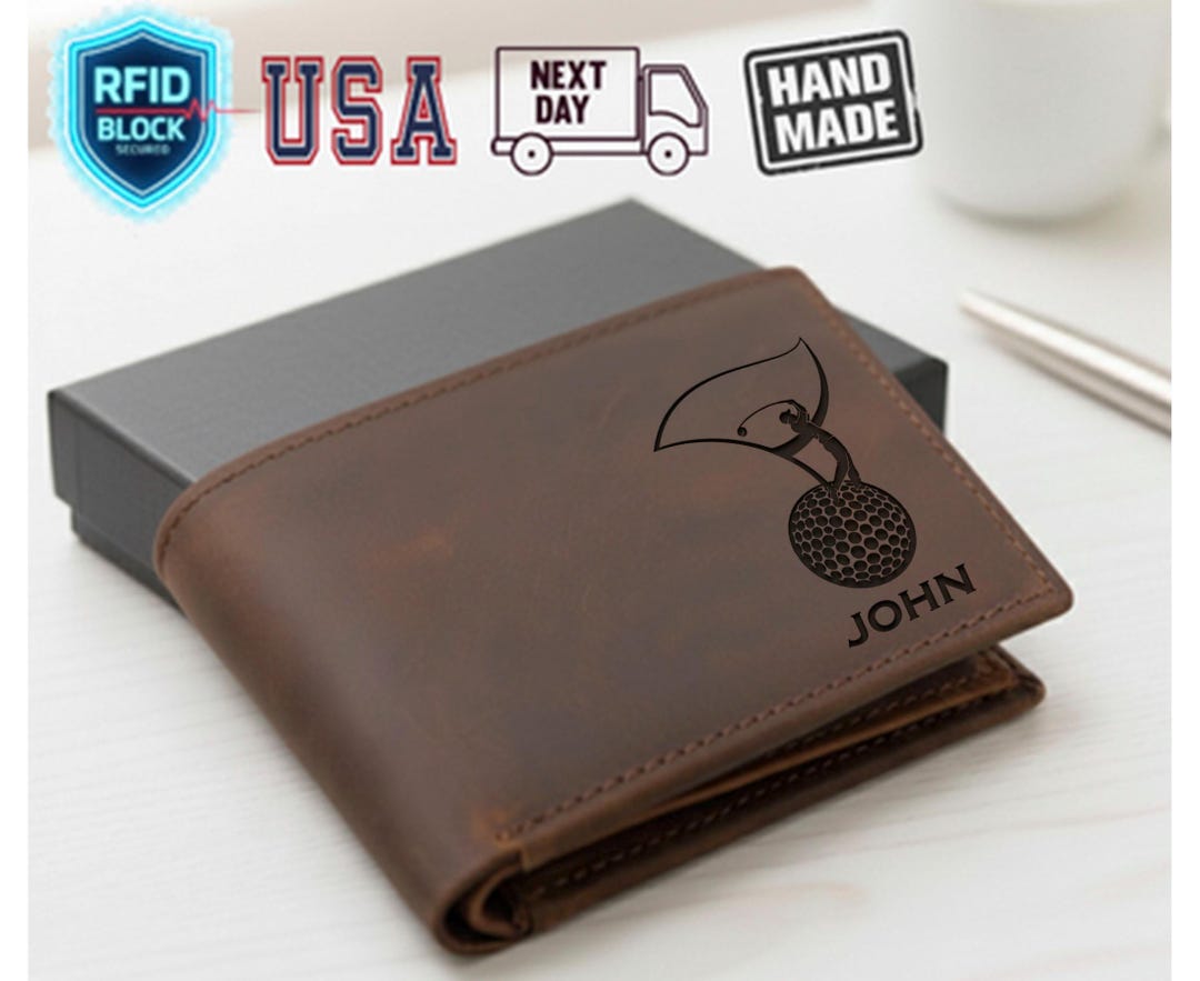 Personalized Golfer Wallet, Sports Wallet, Golf Wallet, Birthday Gift ...