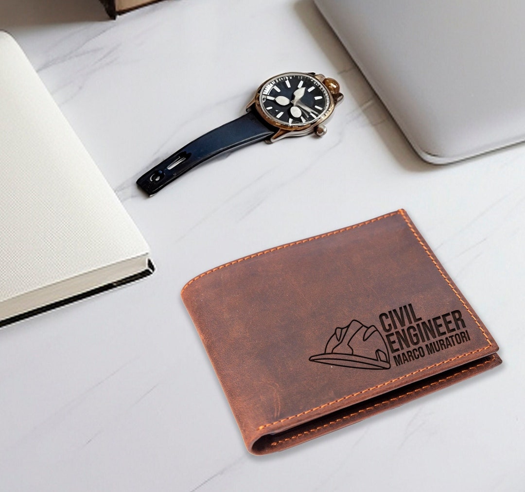 Custom Civil Engineer Wallet, Civil Engineer Gift, Gifts for Civil ...