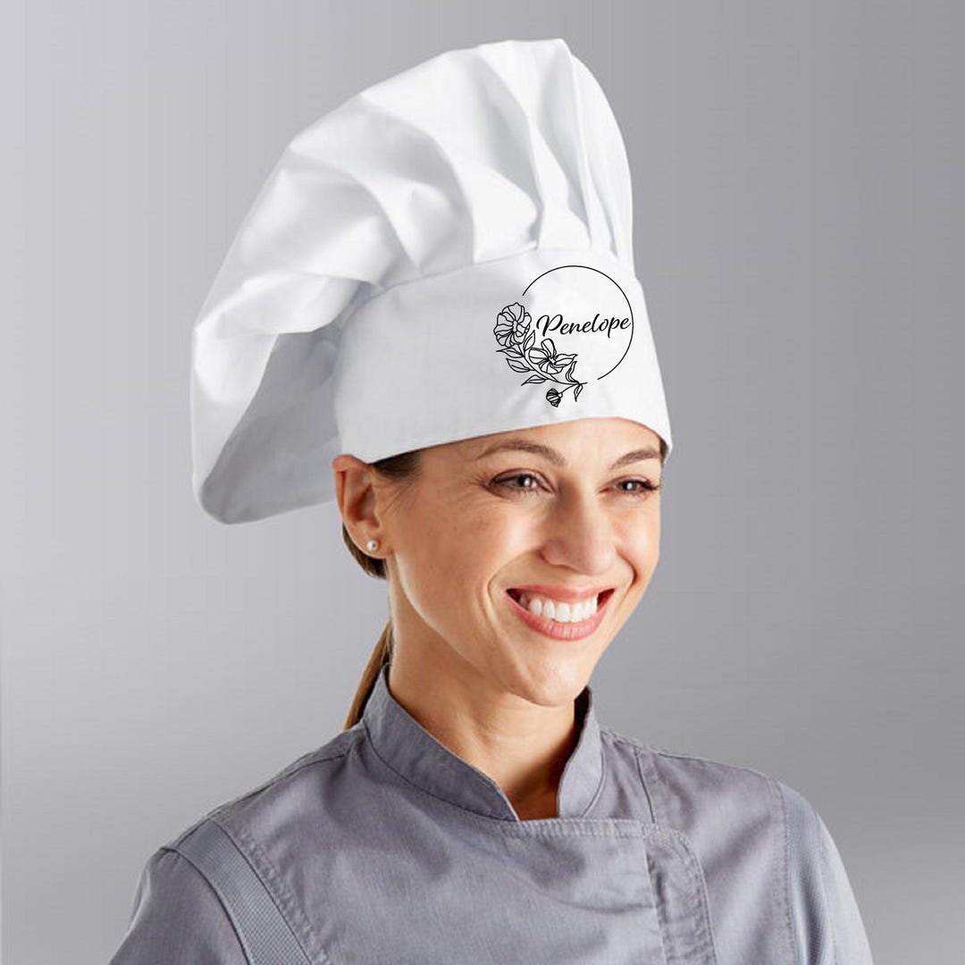 Unique Chef Hat, Birthday Month Flower, Personalized Gift for Chef ...