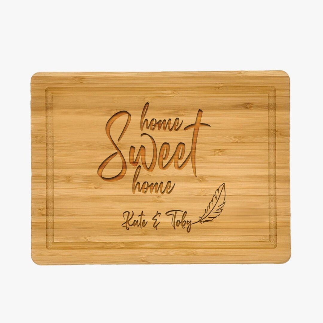 Home Sweet Home Board Laser Engraved Cutting Board - Etsy