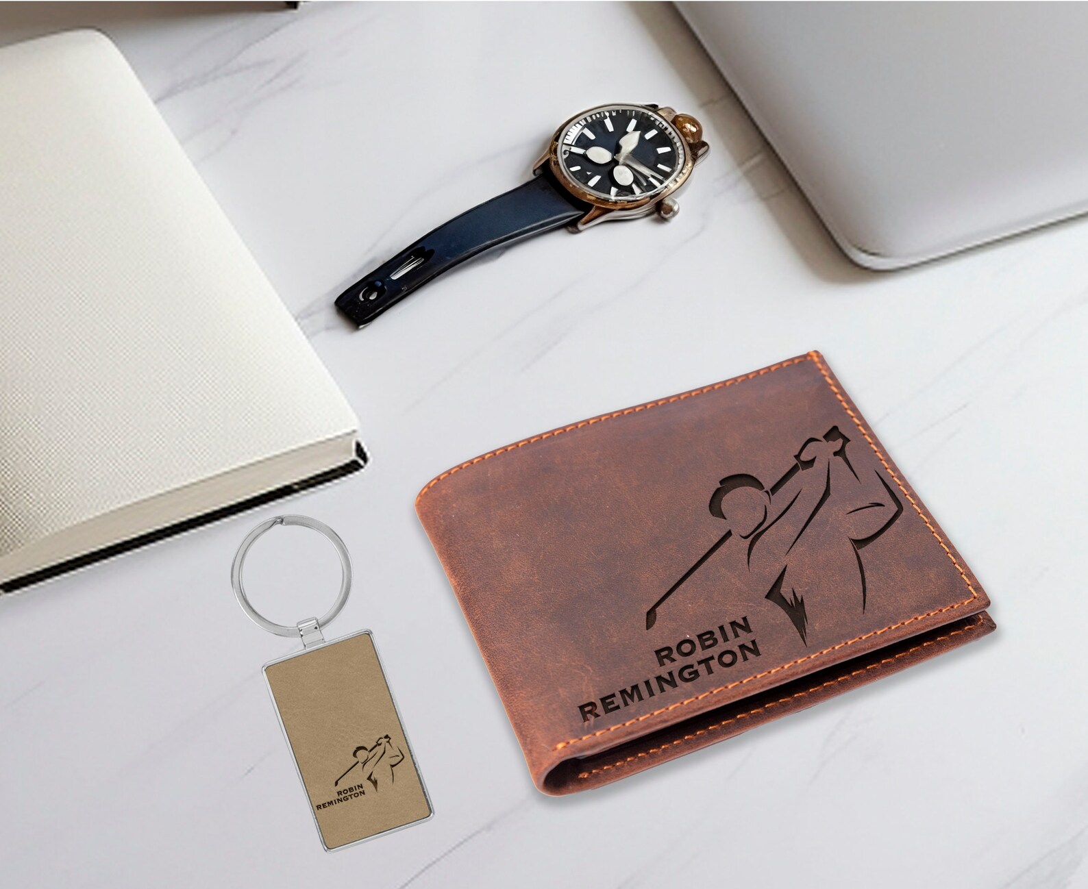 Personalized Golf Wallet, Engraved Golfer Wallet, Leather Wallet Gift ...
