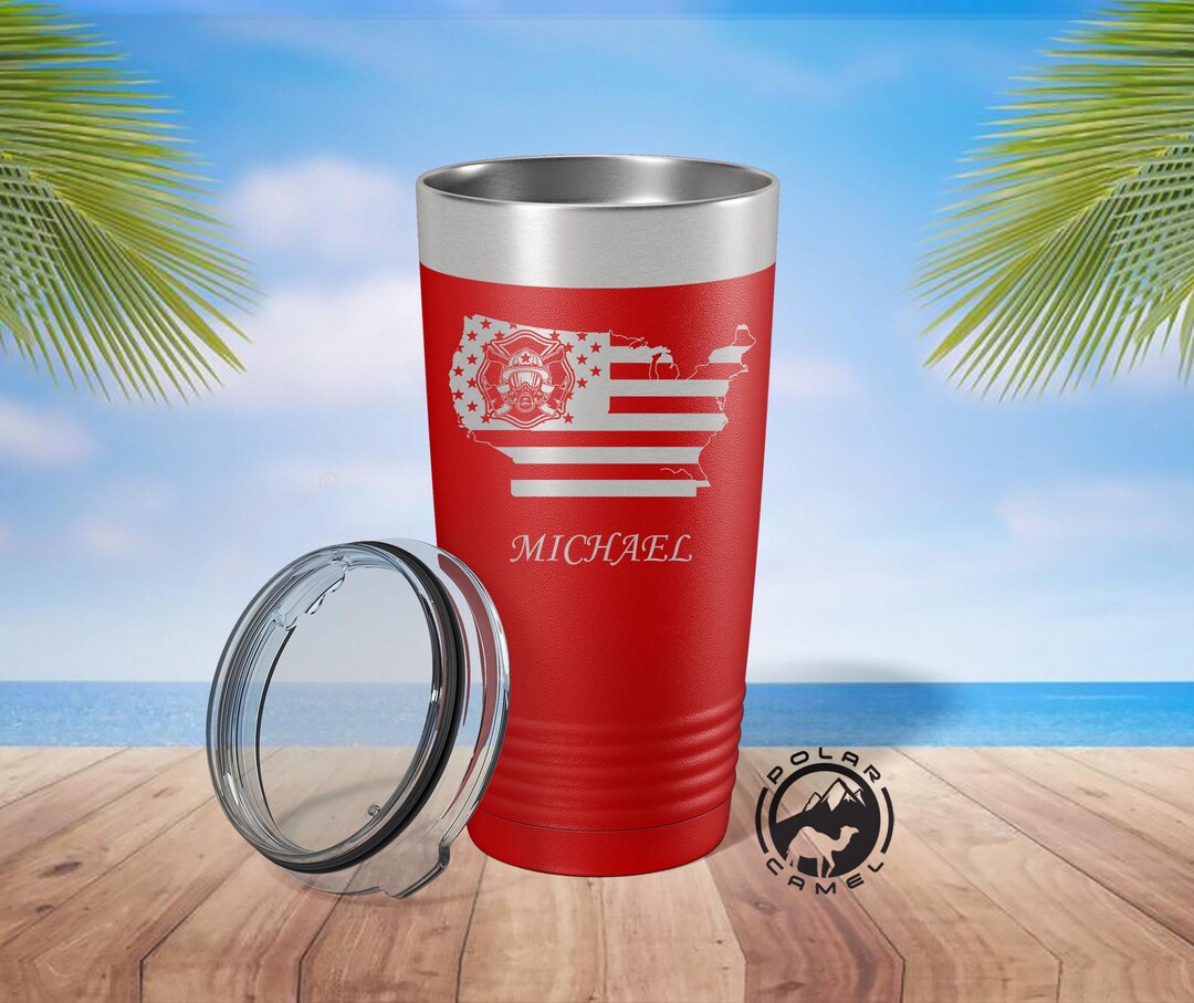 Personalized Firefighter Tumbler, Unique Fireman Gift, Fire Department ...