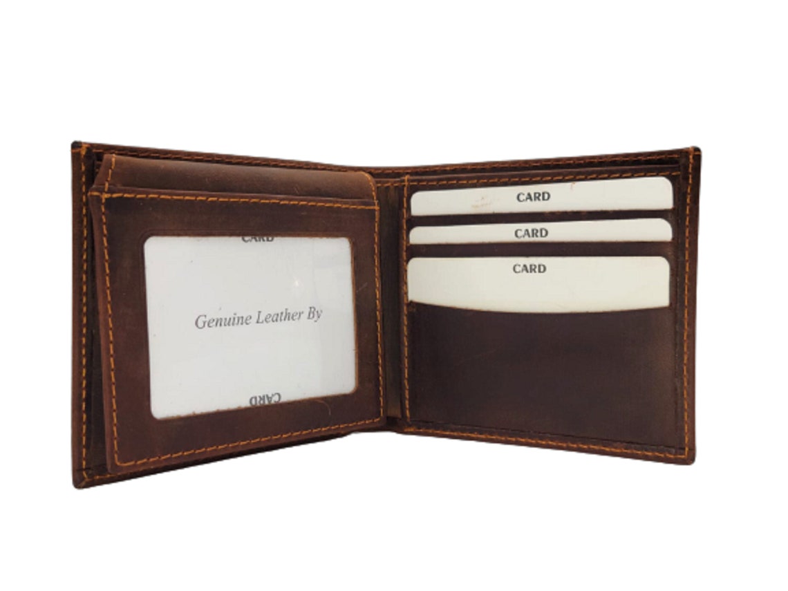 Bald Eagle Leather Wallet, Custom Wallet Name for Men, Hunting Gift for ...