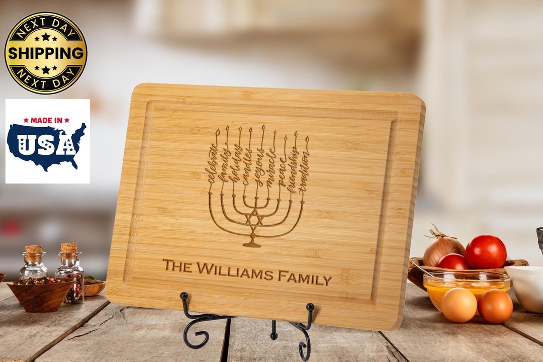 Jewish Home Decor, Shabbat Shalom Cutting Board, Holla for Challah ...