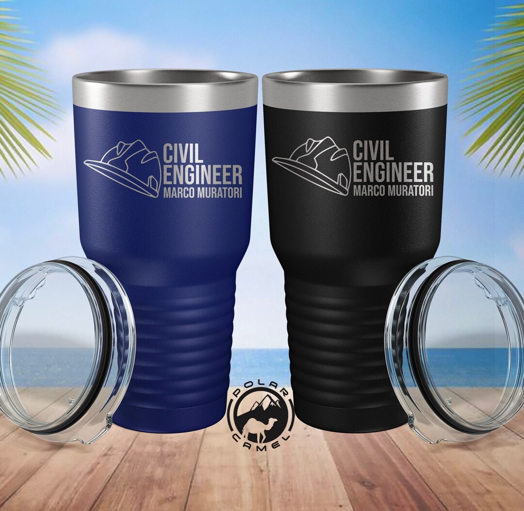 Custom Civil Engineer Tumbler, Civil Engineer Water Bottle, Gifts for ...