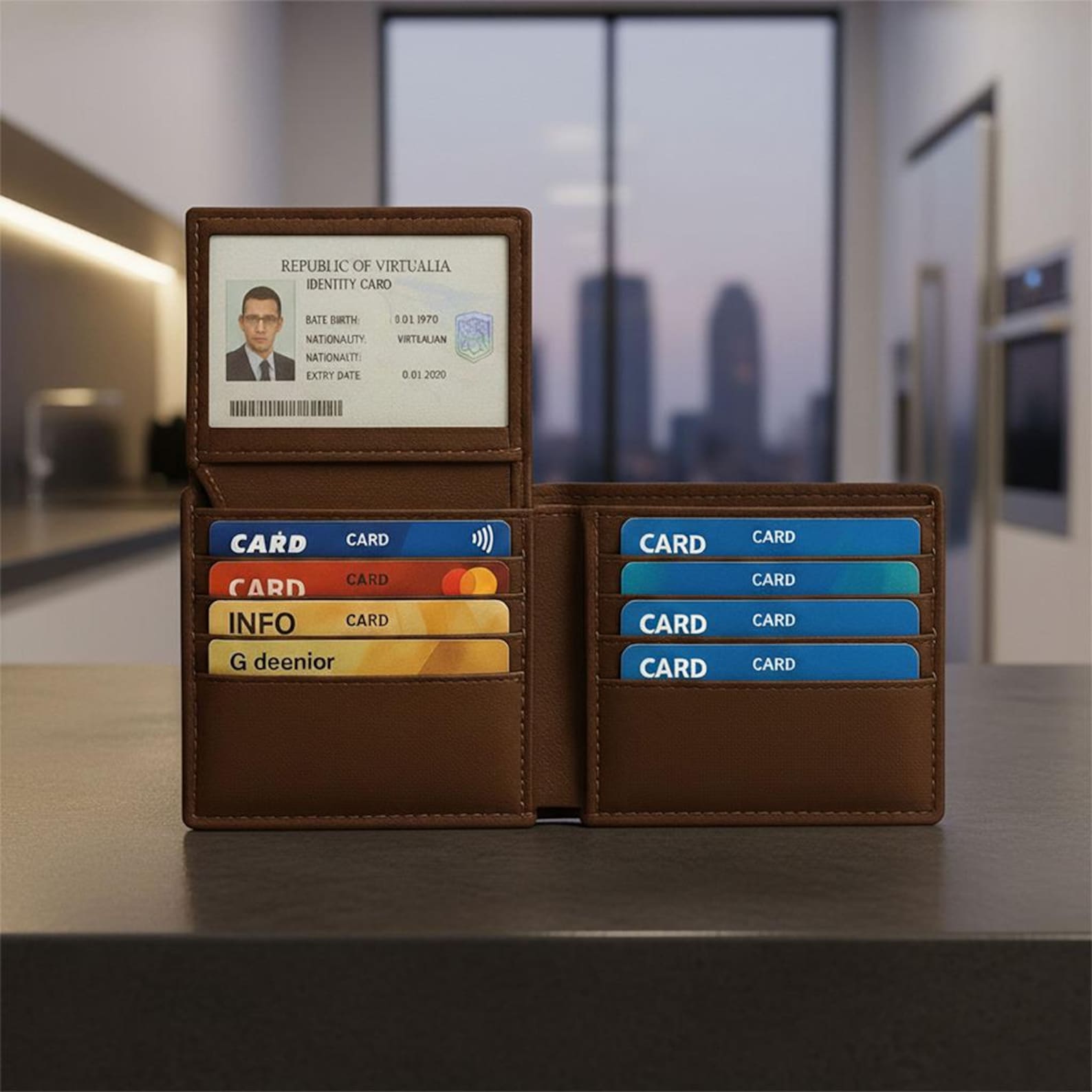 Personalized Bald Eagle Leather Wallet, Custom Wallet Name for Men ...