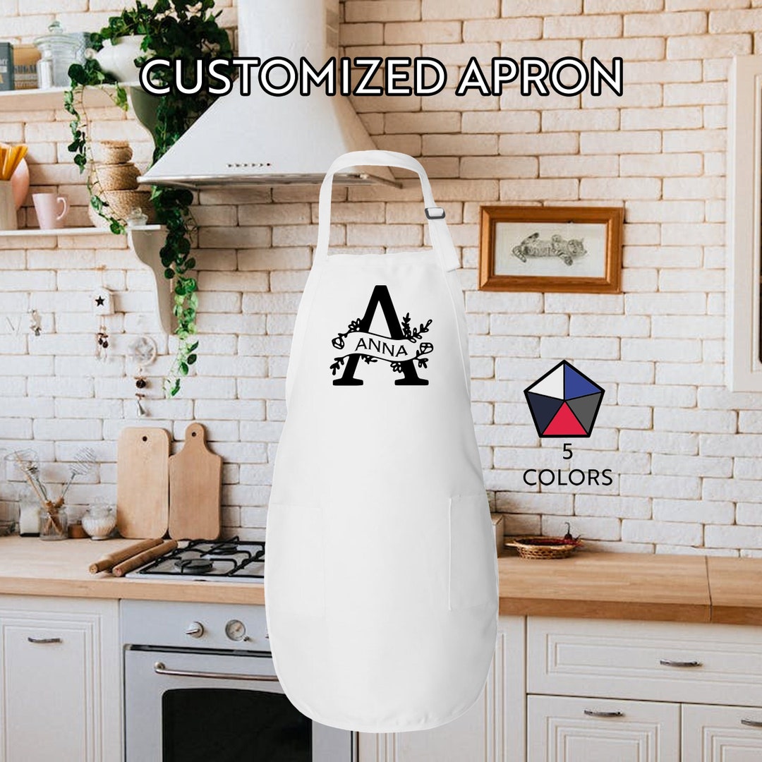 Custom Name Apron, Personalized Apron, Letters Apron, Mom Apron With ...