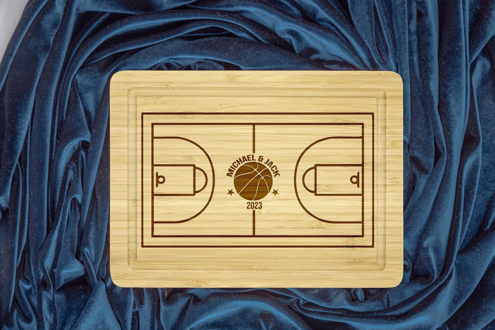 Personalized Basketball Court Cutting Board, Basketball Theme Gifts ...