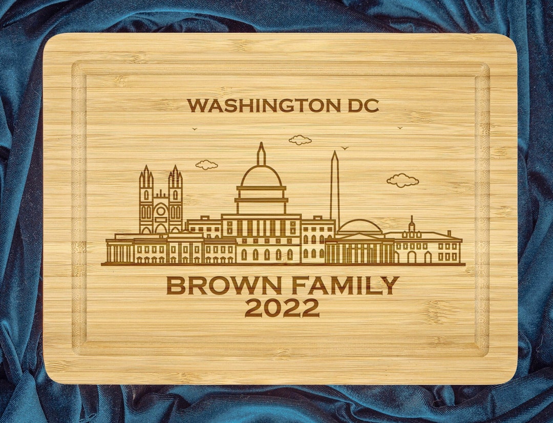 Washington DC Cutting Board , Housewarming Gift, Personalized Cutting ...