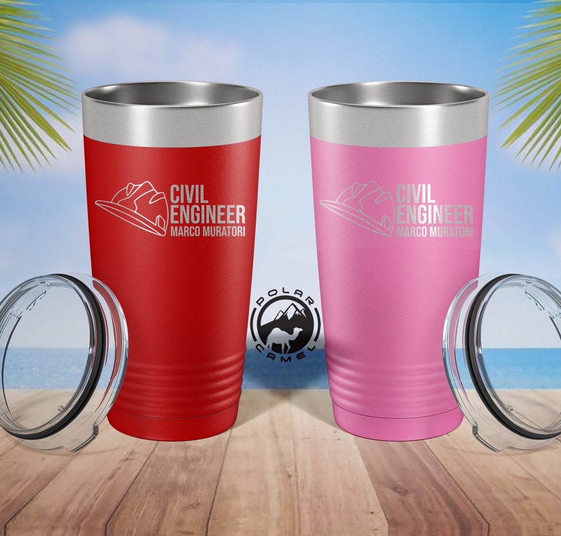 Custom Civil Engineer Tumbler, Civil Engineer Water Bottle, Gifts for ...