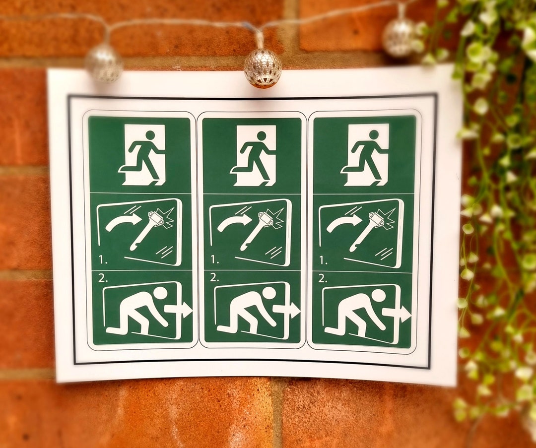 Emergency Exit Stickers, Safety Stickers for PSV,PCV and Coach - Etsy