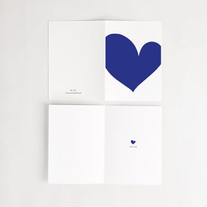 PRINTABLE Minimalist Simple Modern Valentine's Heart Card Template-blue ...