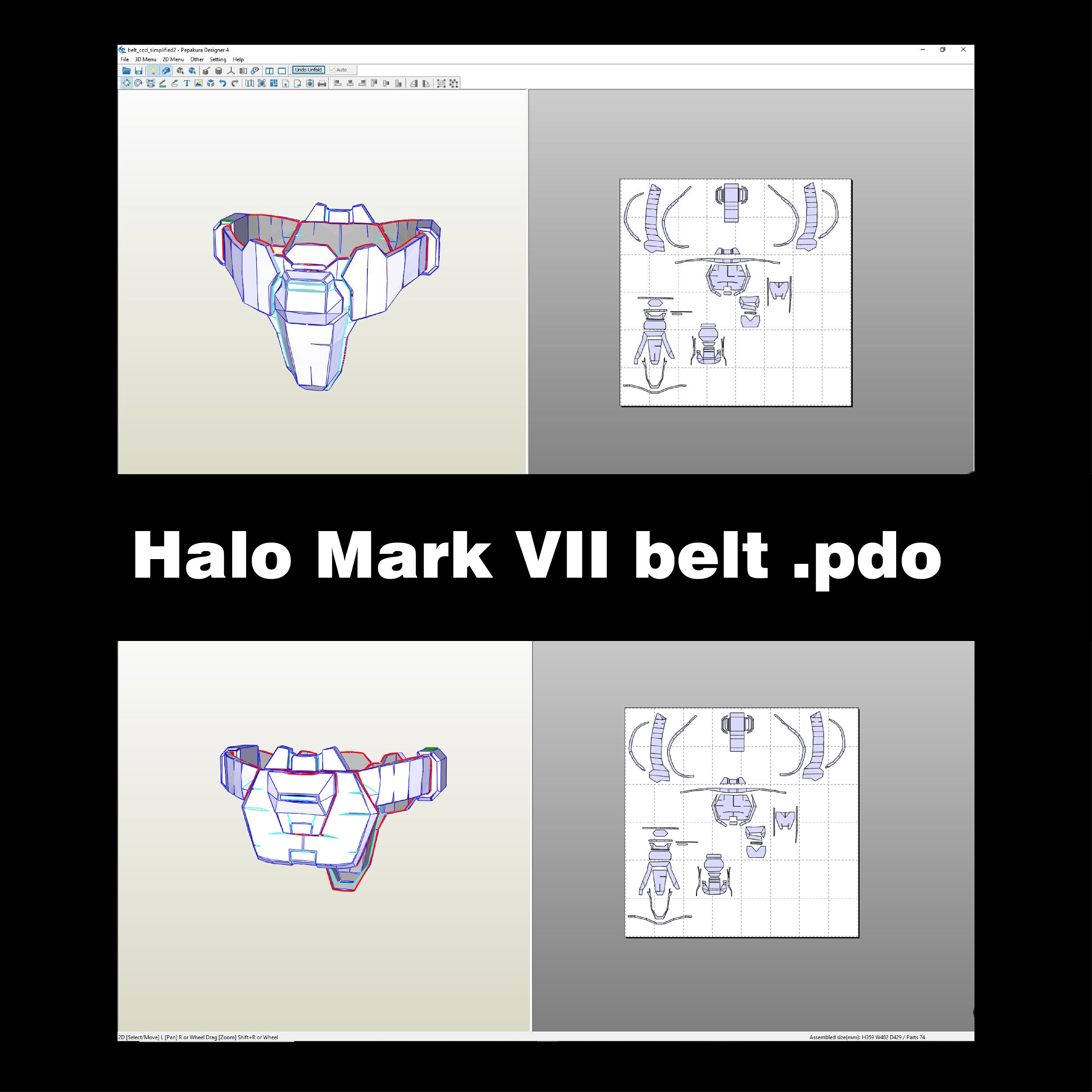 Halo Mark 7 Belt Piece .PDO File for Foamsmithing - Etsy