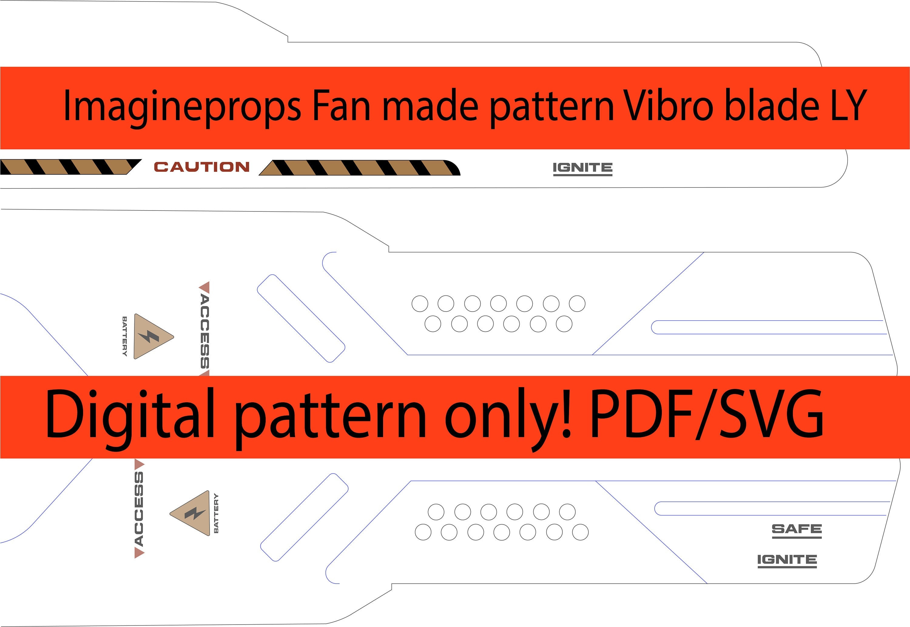 Vibro Blade LY "pattern Only" Pdf/svg to Make Your Own - Etsy