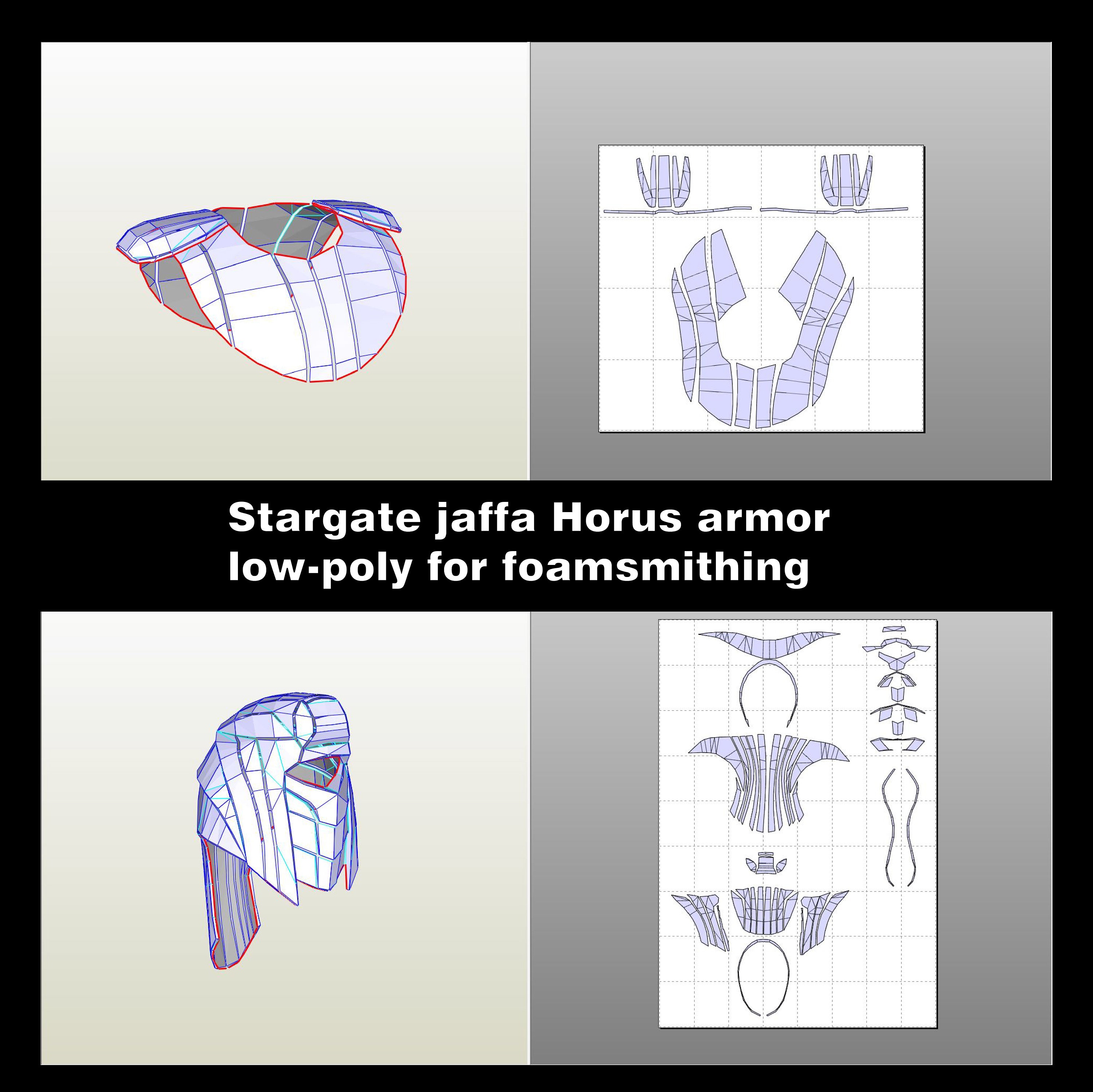 Stargate Jaffa Horus Armor .PDO Low-poly for Foamsmithing - Etsy