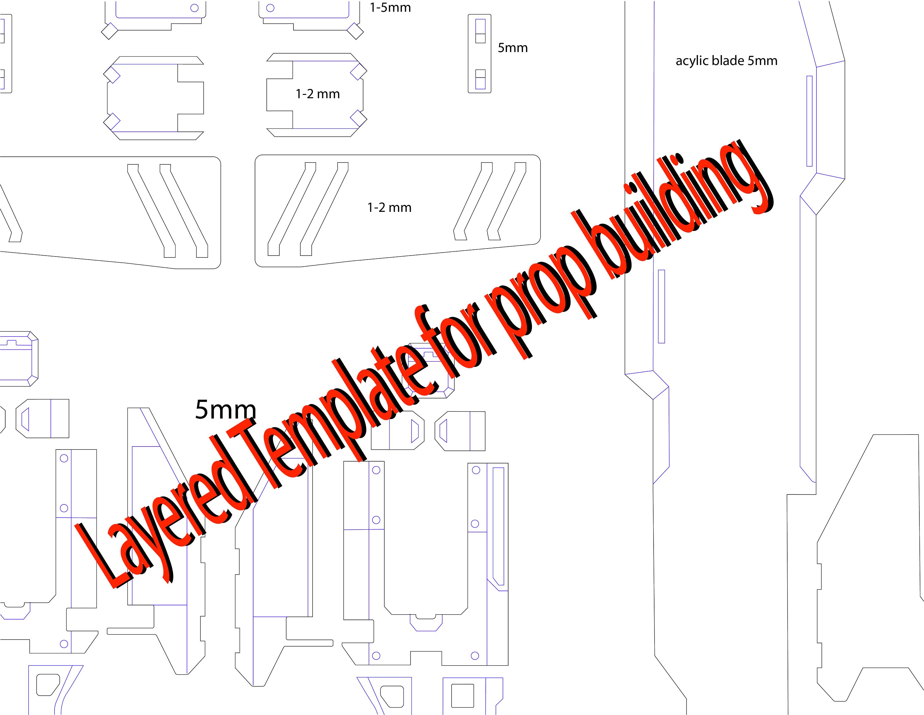 Future Blade Prop Pdf Template - Etsy