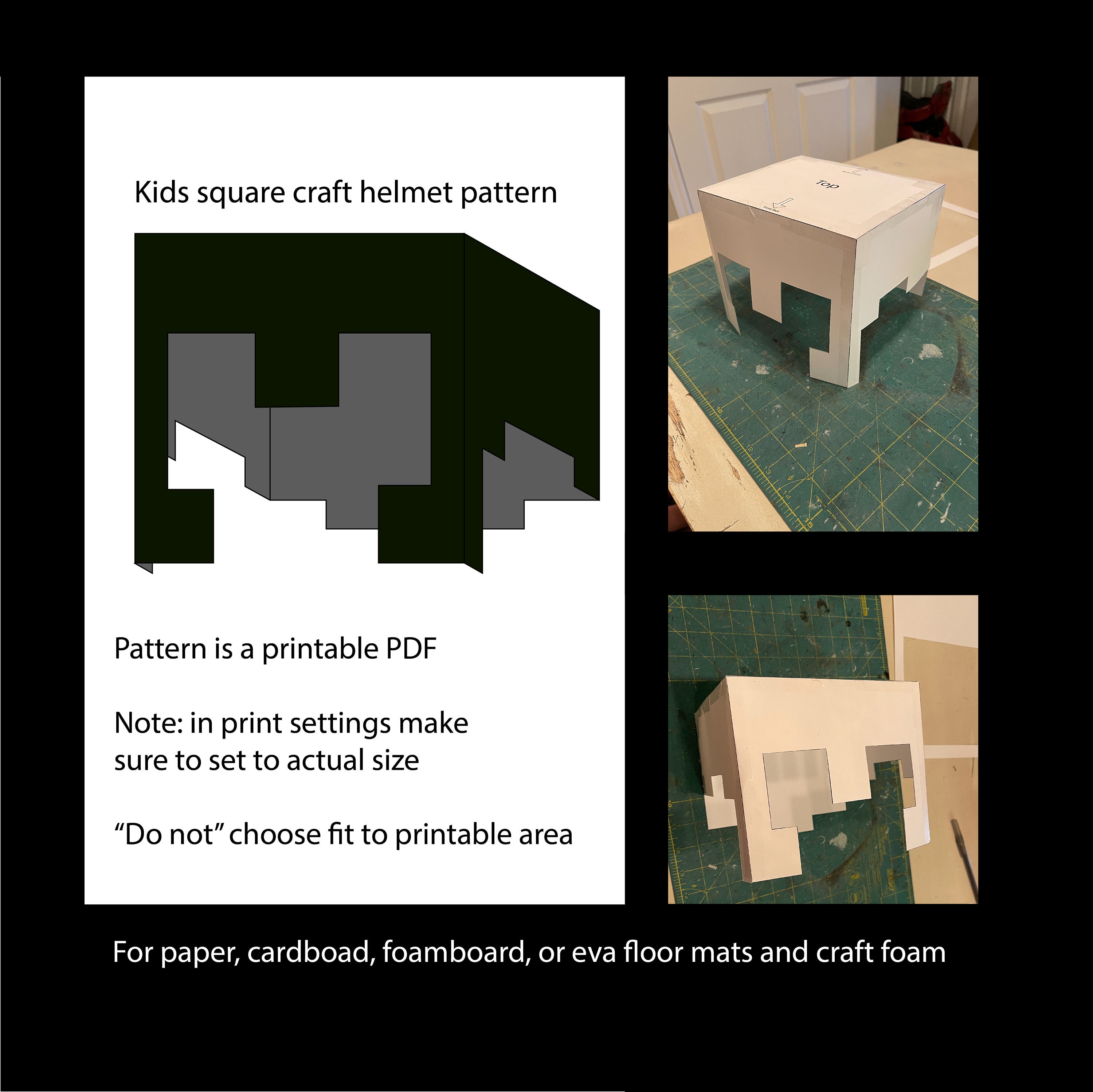 Minecraft Helmet Template