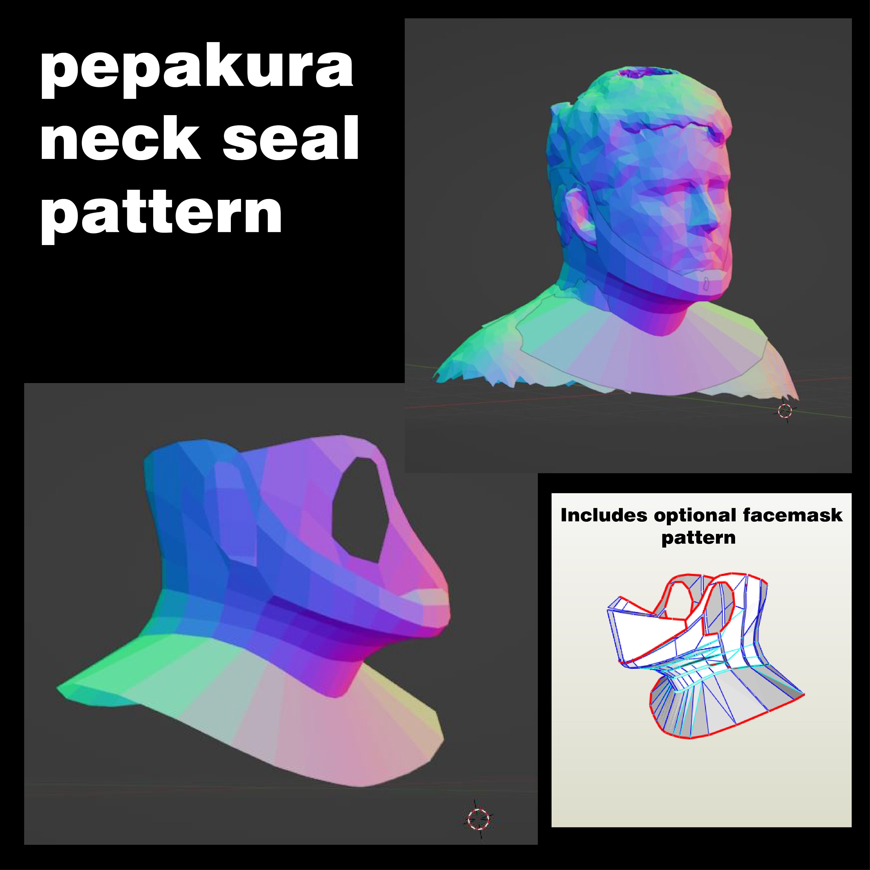 Pepakura Neck Seal "pattern" for Costumes/cosplays - Etsy