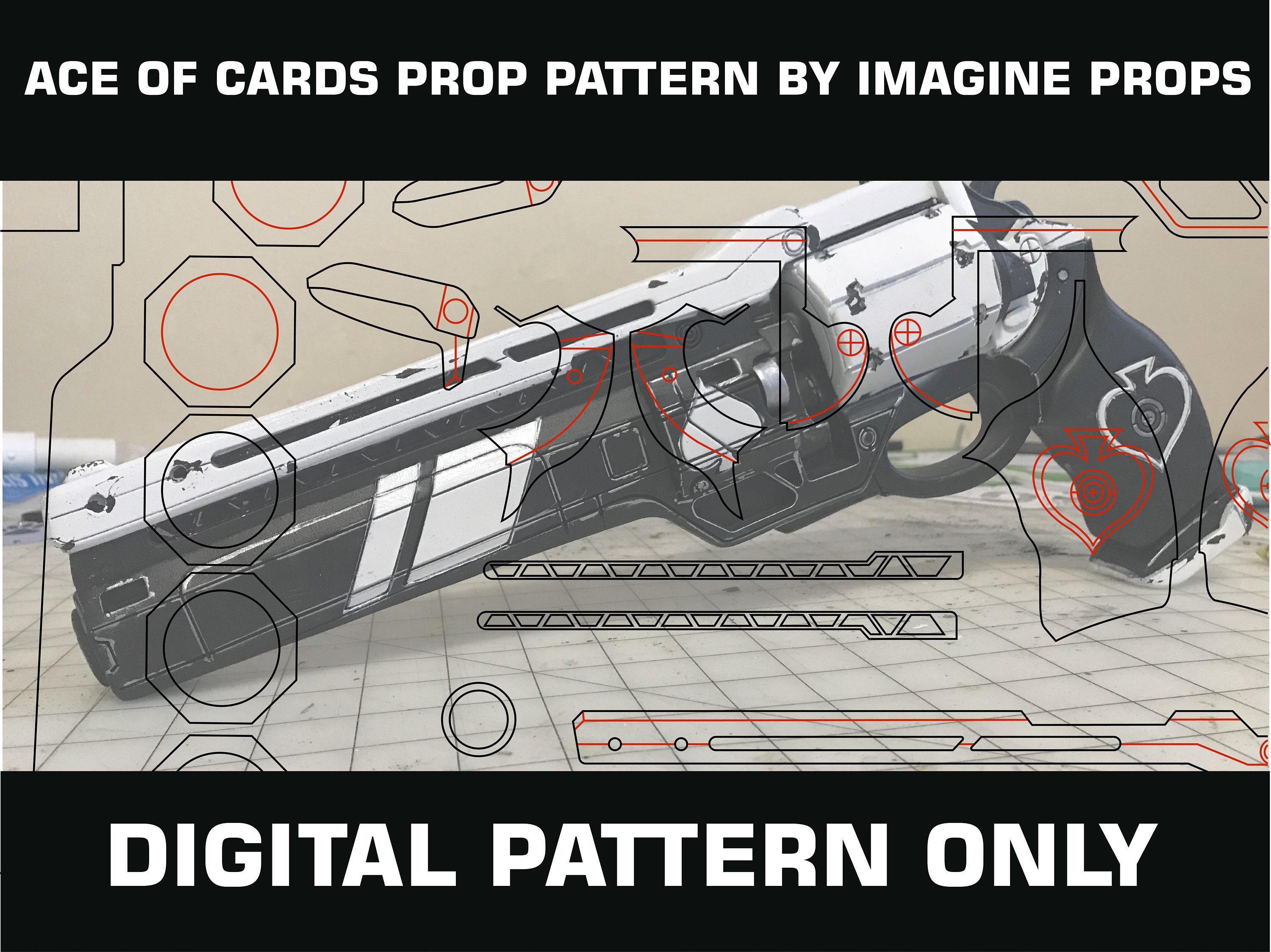 Hand Pewpew of Cards Prop Pattern - Etsy