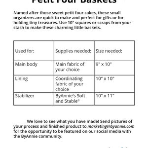 Byannie Petit Four Baskets - Pattern Only - Etsy